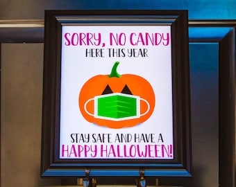 Sorry No Candy Sign - Etsy