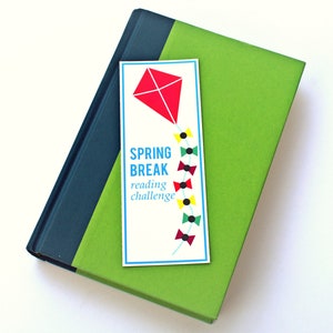 Spring Break Reading Challenge Bookmarks - Etsy