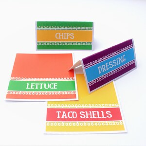 Taco Bar Labels (set of 24) - Etsy