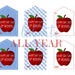 Back to School Apple Tags - Etsy