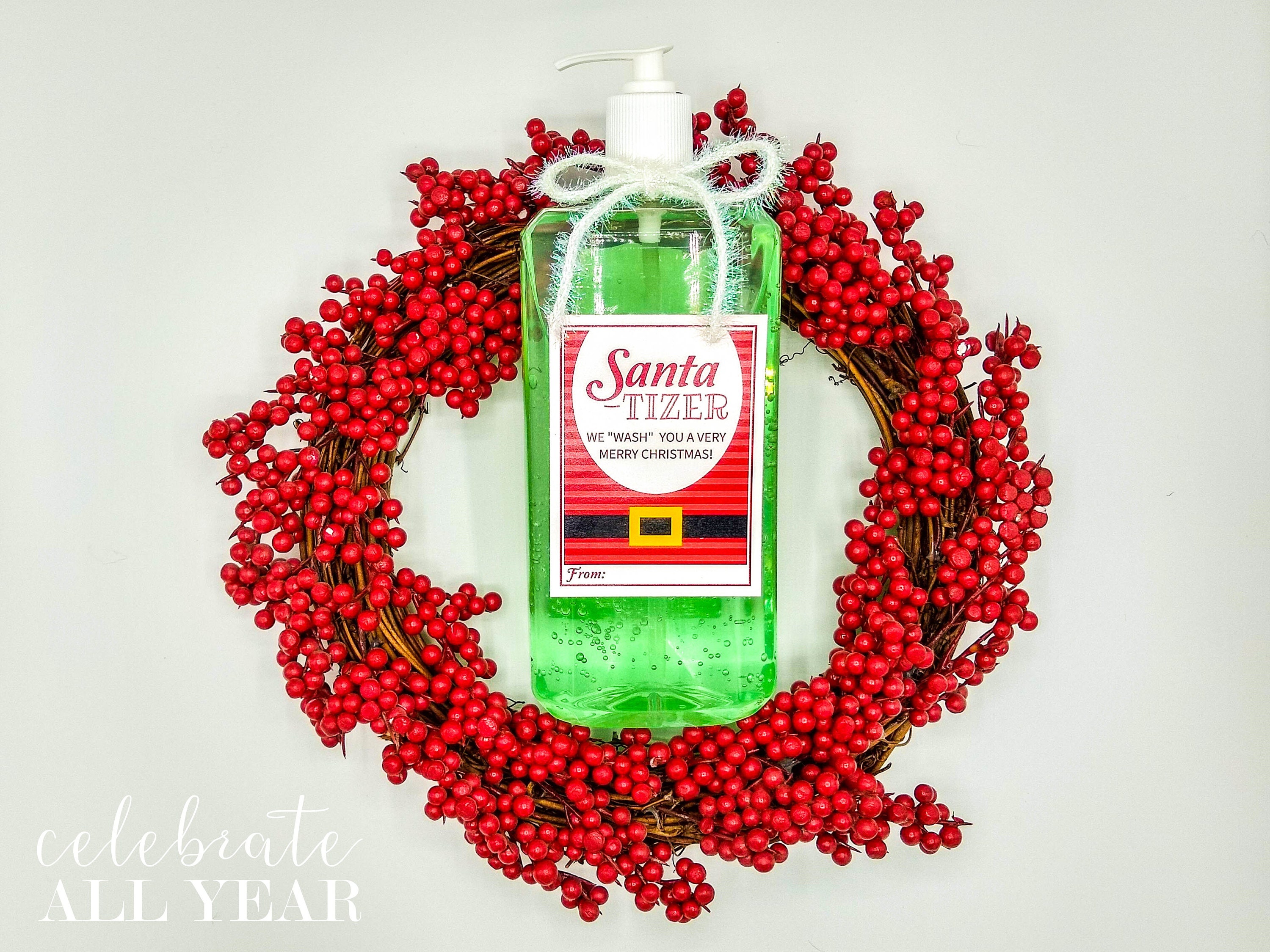 Christmas Hand Santa-tizer Gift Tags - Etsy