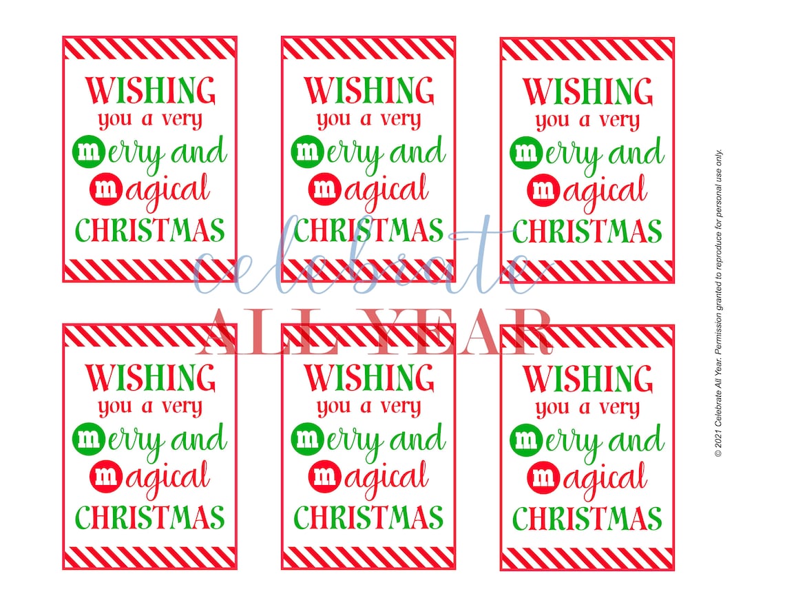 Merry and Magical Christmas Gift Tags - Etsy