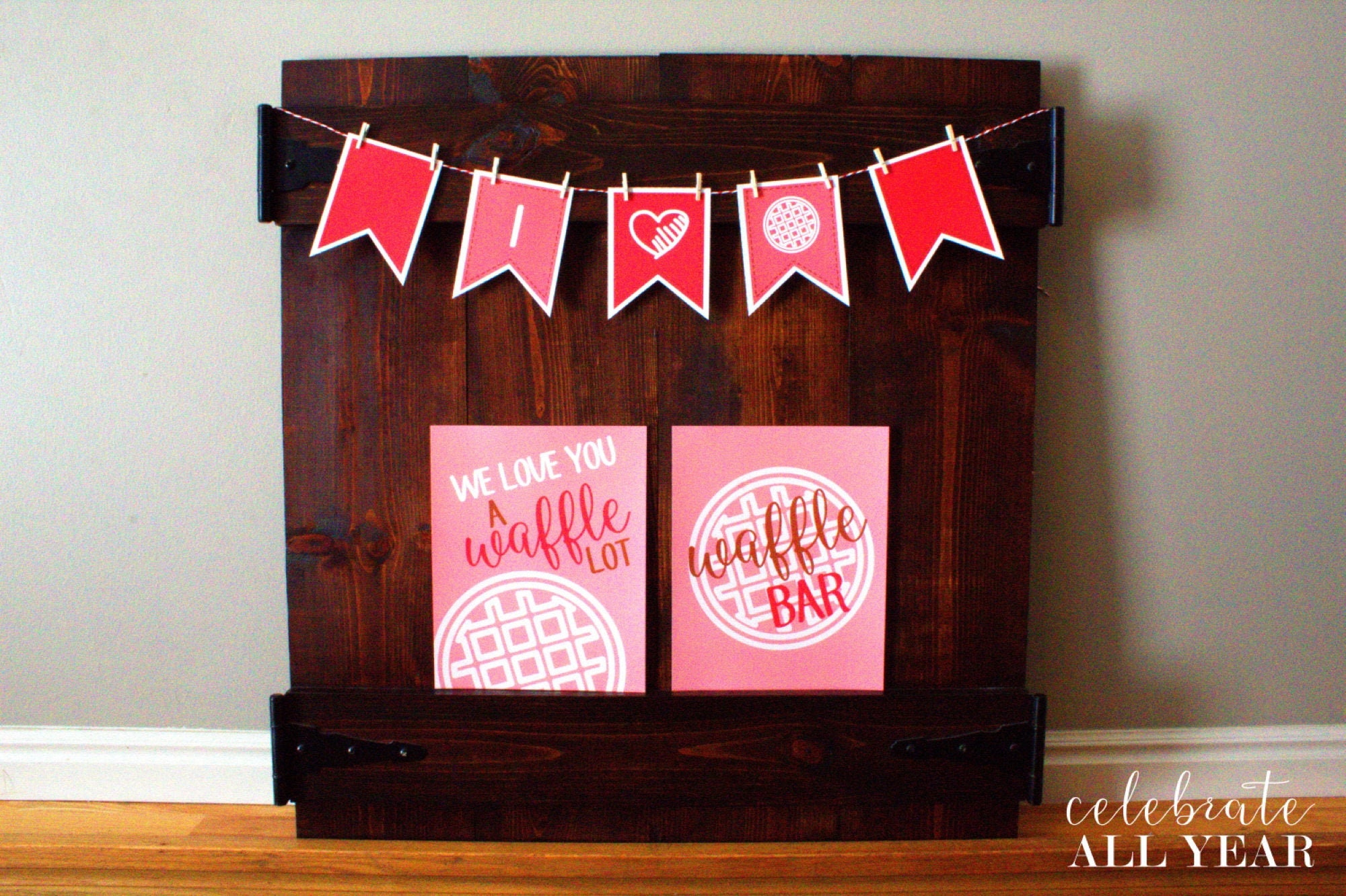 Waffle Party Decor in pink | Etsy