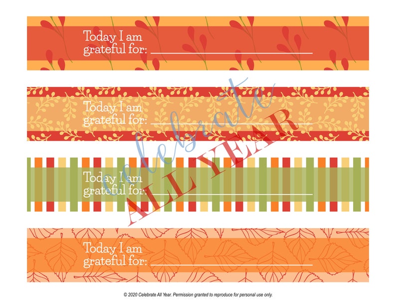 Thanksgiving Gratitude Paper Chain | Etsy
