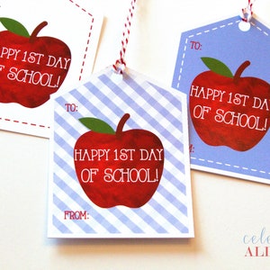 Back to School Apple Tags - Etsy