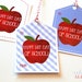 Back to School Apple Tags - Etsy