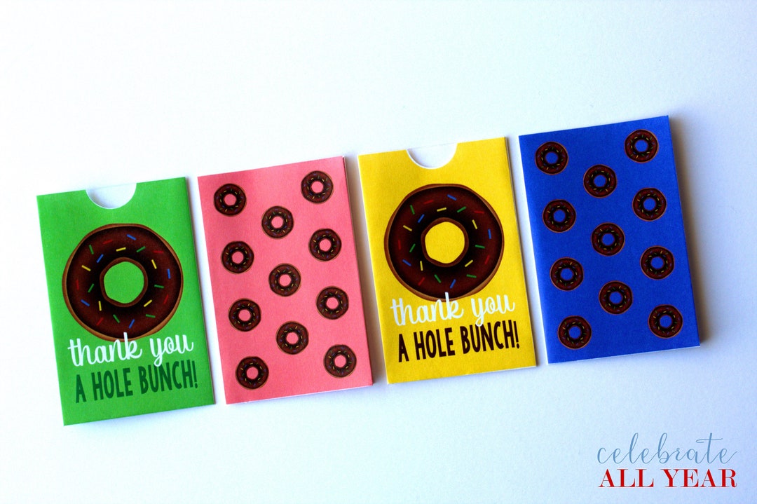 Donut Teacher Appreciation Gift Card Holder - Etsy