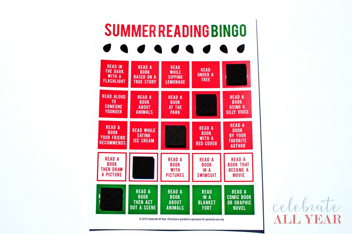 Summer Reading Bingo Printable | Etsy