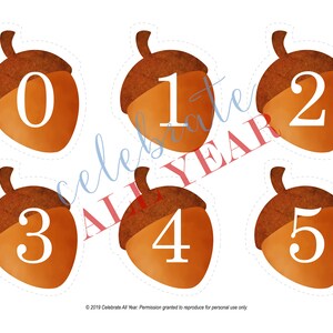 Printable Acorn Alphabet Set - Etsy