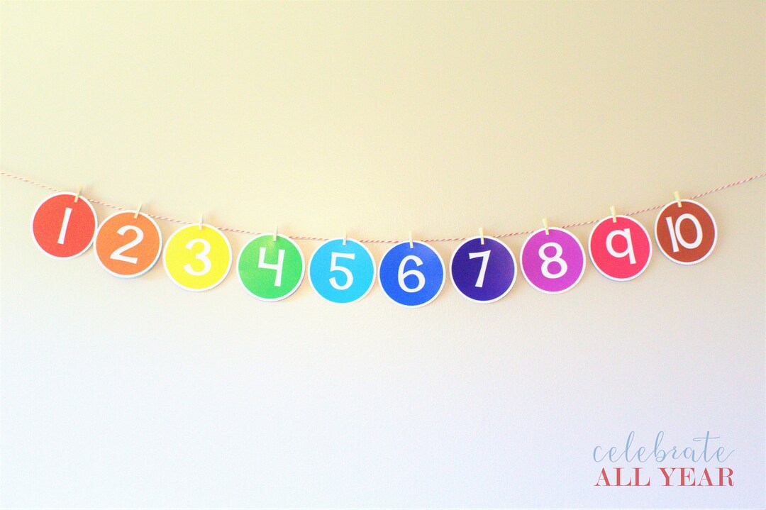 Printable Classroom Number Banner - Etsy