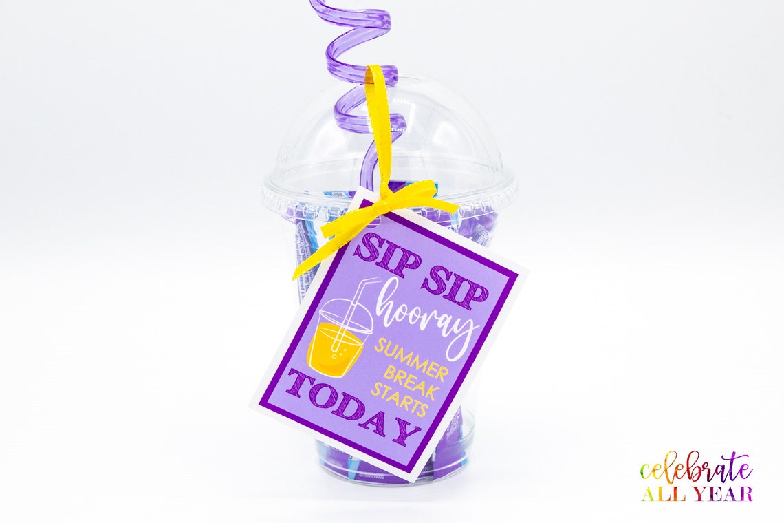 Sip Sip Hooray! Start of Summer Gift Tags - Etsy