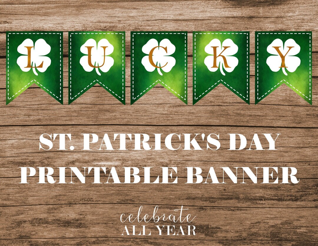 Lucky Shamrock Banner for St. Patrick's Day - Etsy