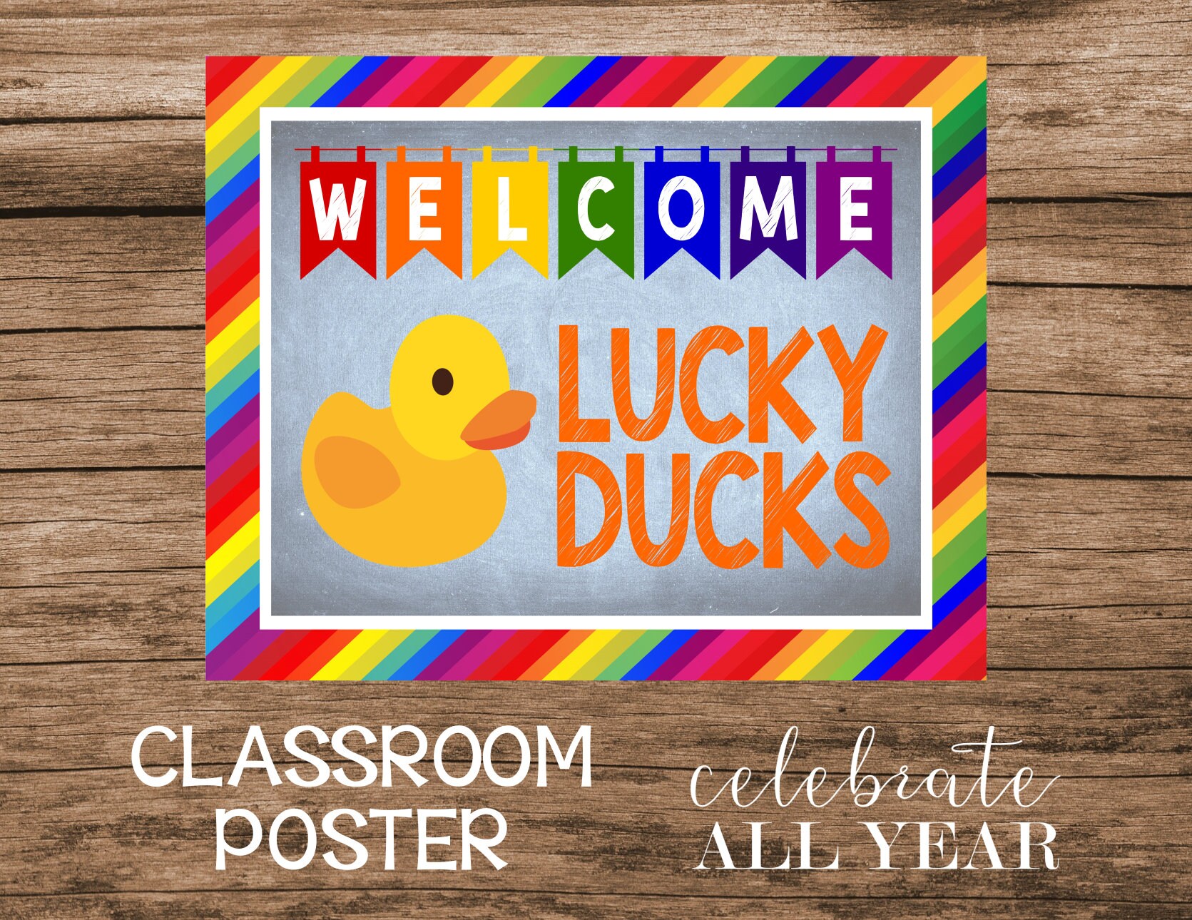 Rubber Duck Back to School Printable Sign - Etsy