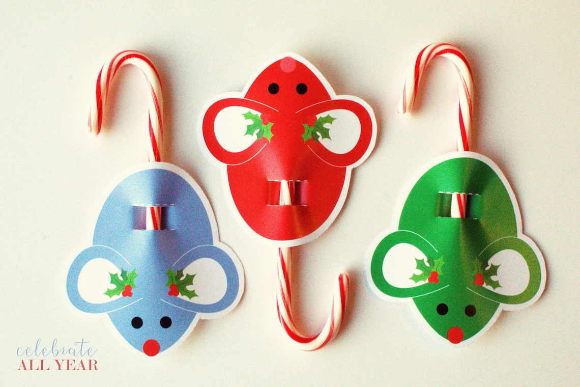 Christmas Candy Cane Mice - Etsy