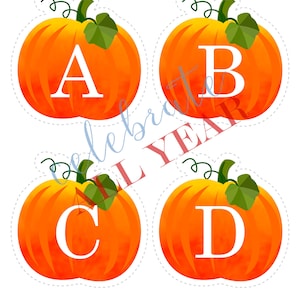 Printable Pumpkin Alphabet Set - Etsy