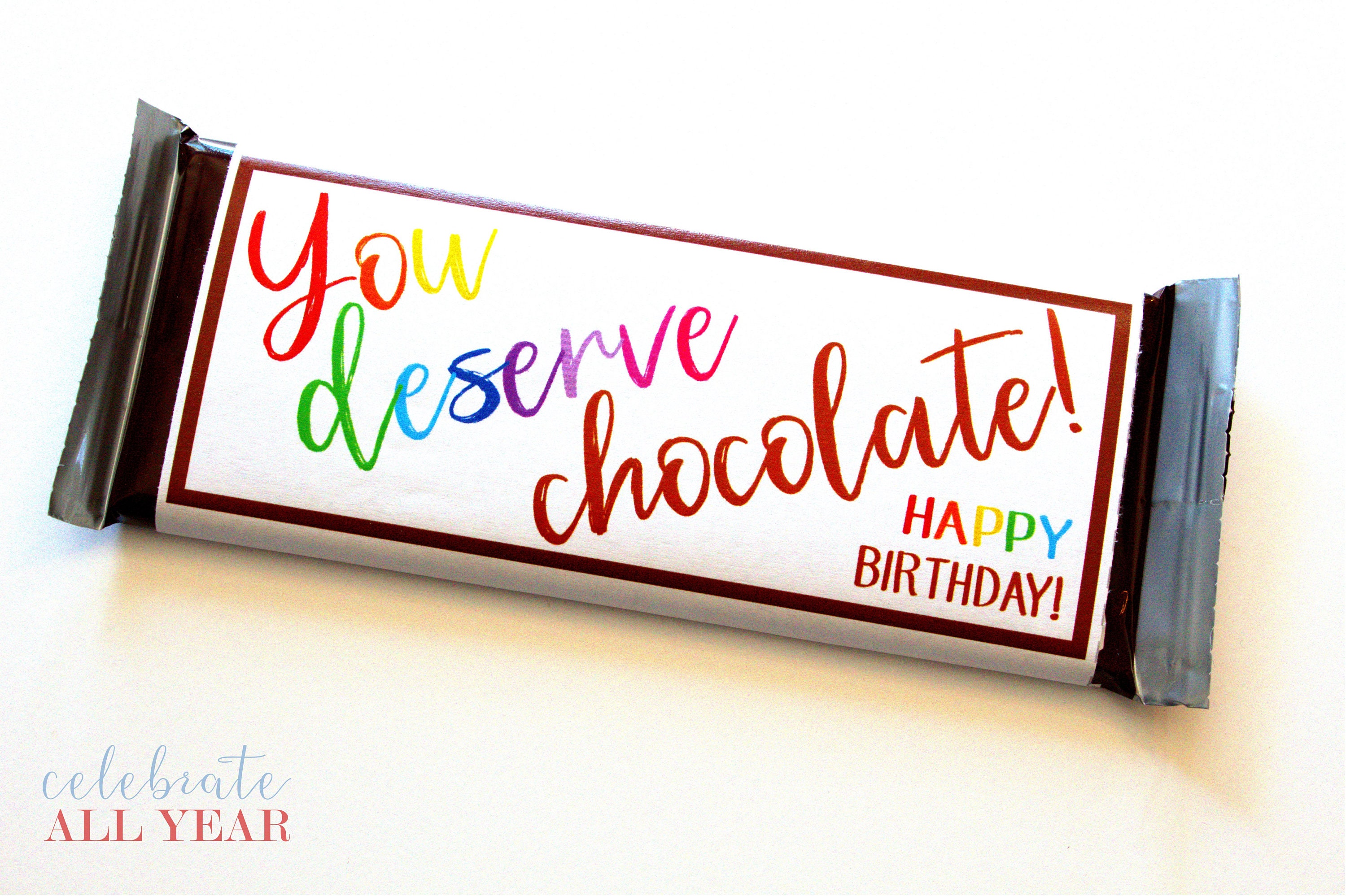 Birthday Candy Bar Wrapper - Etsy