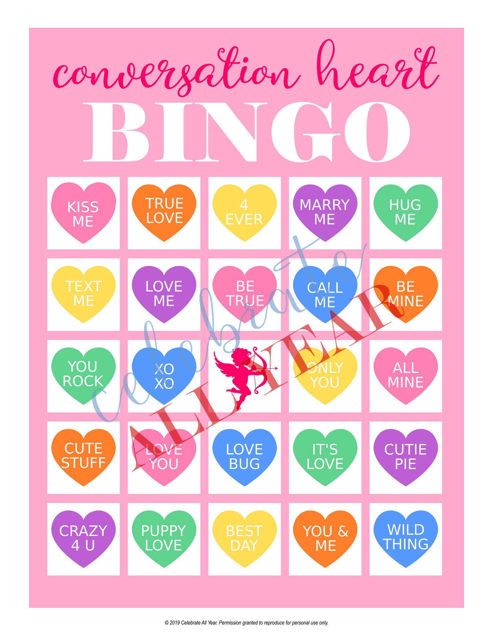 Valentine's Day Bingo - Etsy