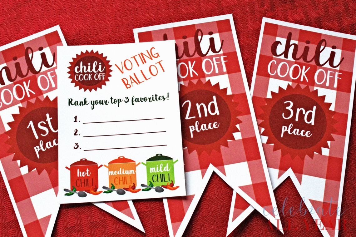 Chili Cook off Printable Kit - Etsy