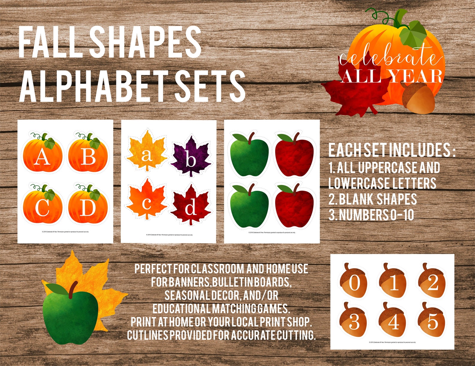 Fall Alphabet Sets - Etsy