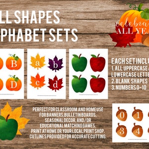 Fall Alphabet Sets - Etsy