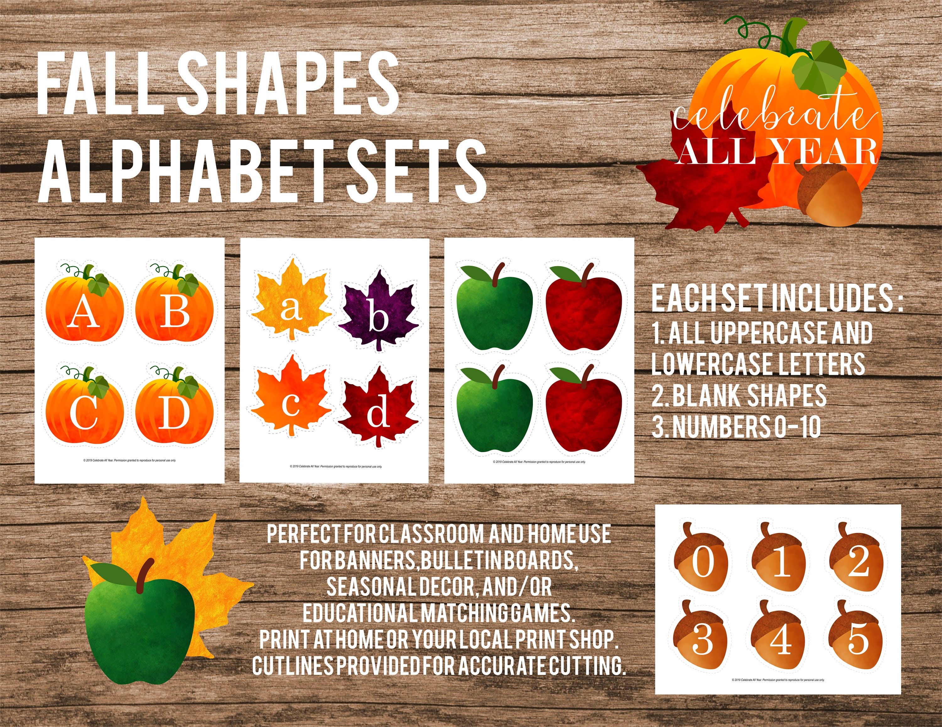 Fall Alphabet Sets - Etsy