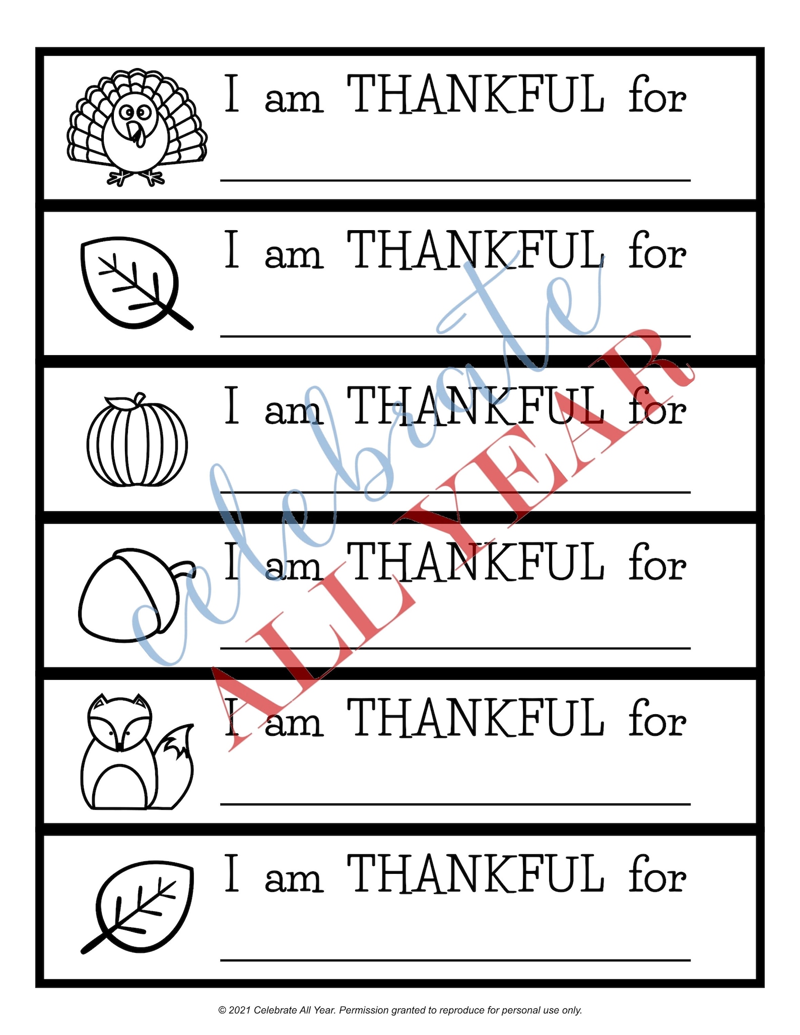 Thanksgiving Paper Chain - Etsy