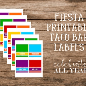 Taco Bar Labels (set of 24) - Etsy
