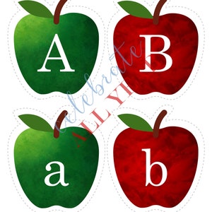 Printable Apple Alphabet Set - Etsy