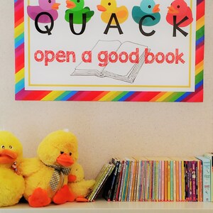 Rubber Duck Classroom Library Poster - Etsy