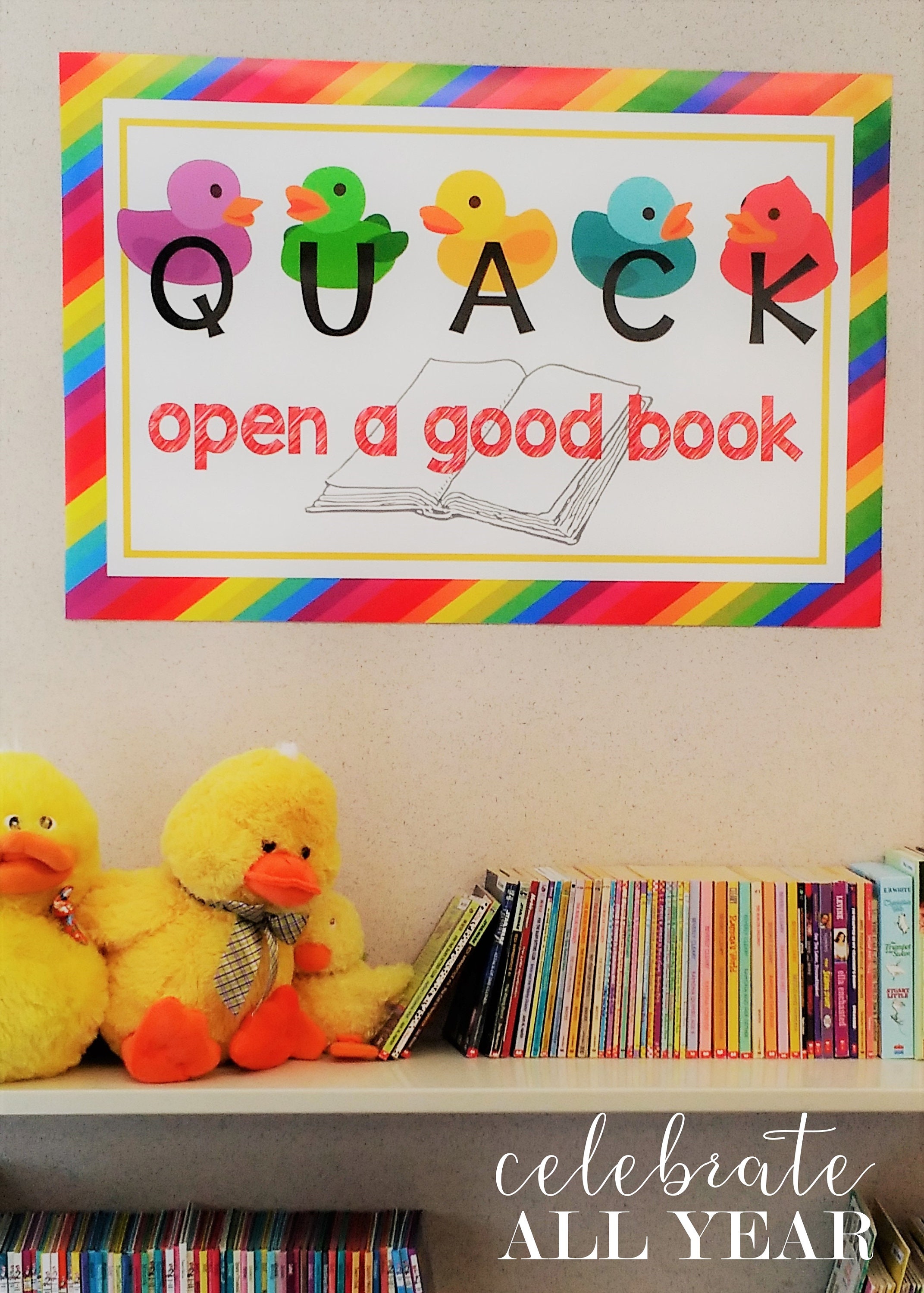Rubber Duck Classroom Library Poster - Etsy