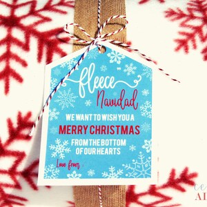 Fleece Navidad Printable Gift Tag - Etsy