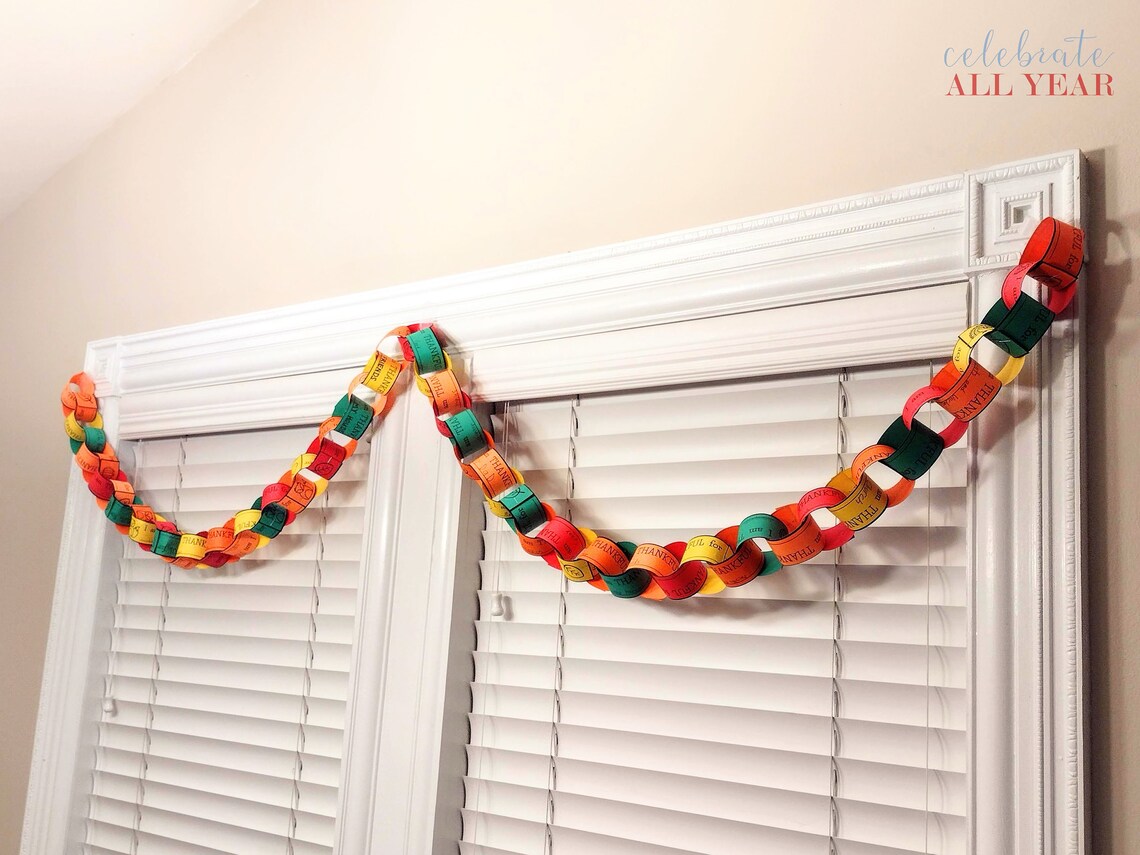 Thanksgiving Paper Chain - Etsy