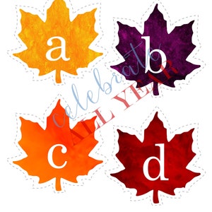 Printable Fall Leaves Alphabet Set - Etsy