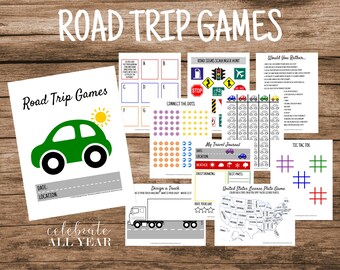 Printable Family Road Trip Activities Games and Journal - Etsy