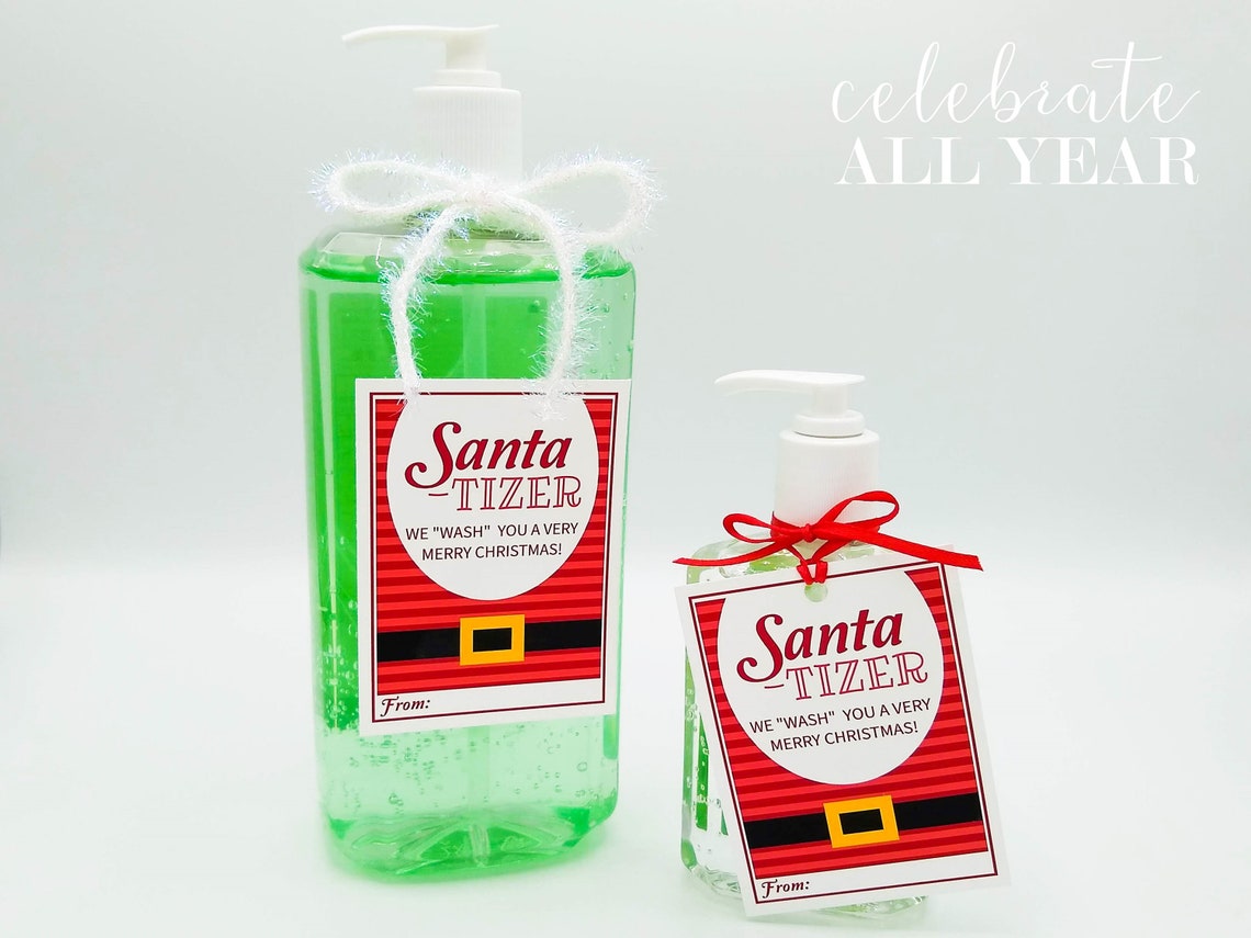 Christmas Hand Santa-tizer Gift Tags - Etsy