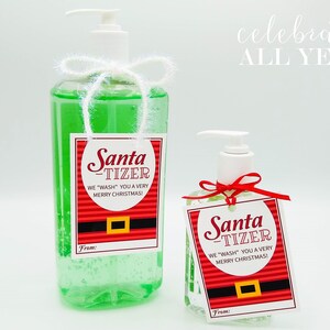 Christmas Hand Santa-tizer Gift Tags - Etsy