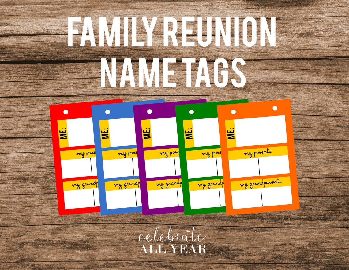 Family Reunion Name Tags - Etsy