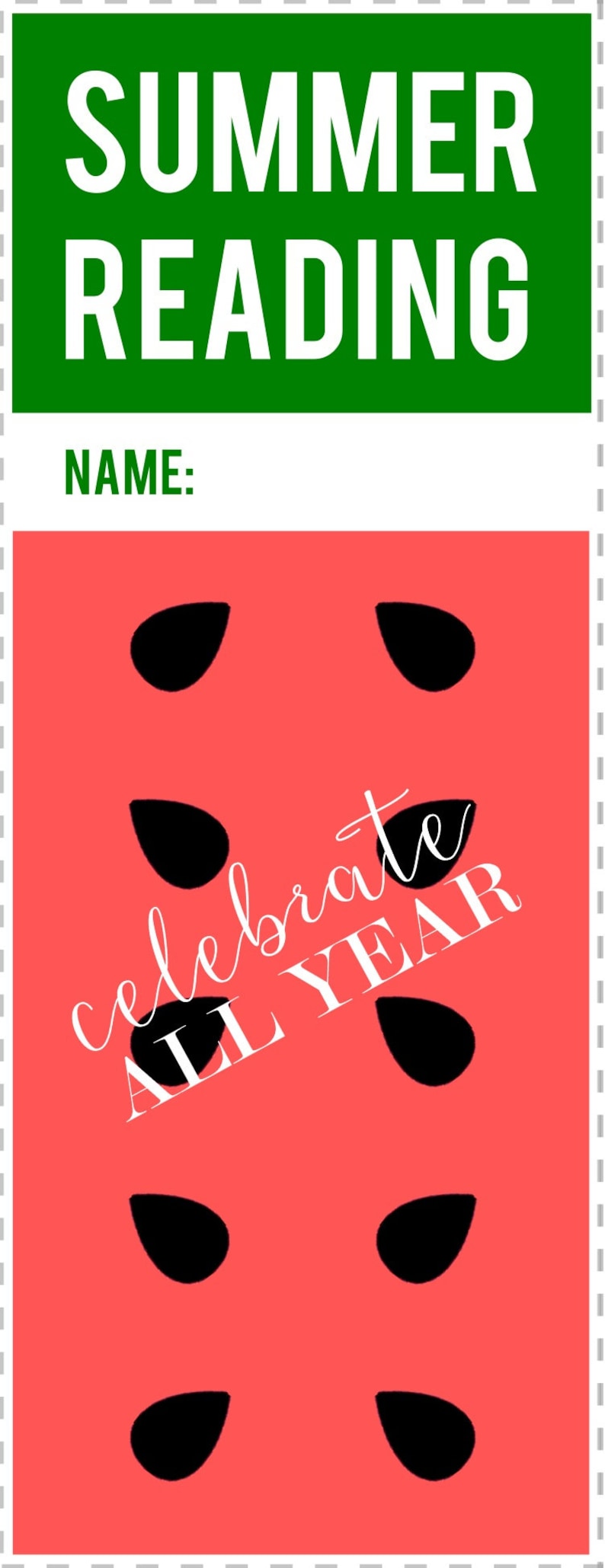 Summer Reading Bookmark Trackers - Etsy