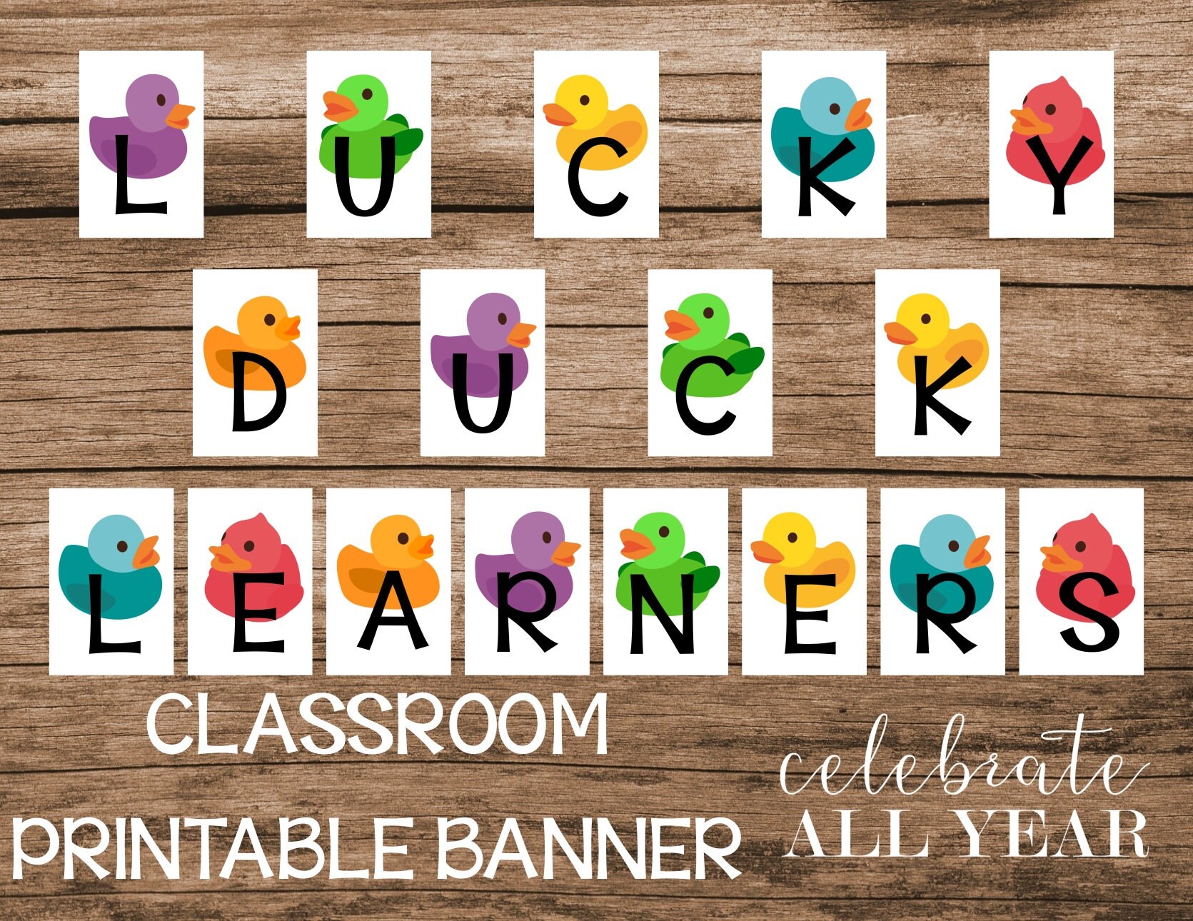Lucky Duck Learners Printable Classroom Banner - Etsy