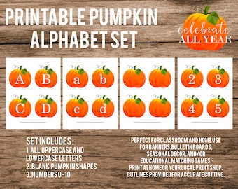 Printable Fall Leaves Alphabet Set | Etsy