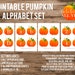 Printable Pumpkin Alphabet Set - Etsy