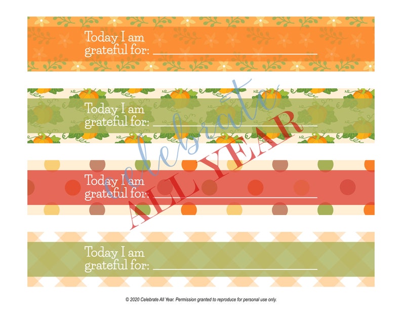 Thanksgiving Gratitude Paper Chain | Etsy