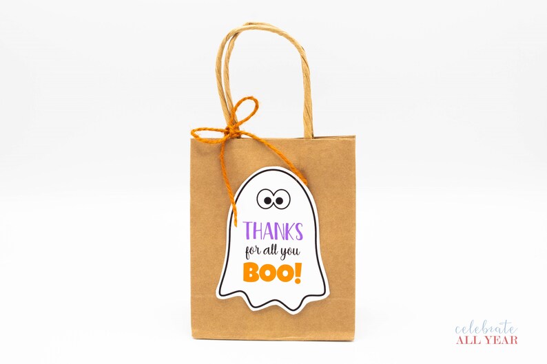 Thanks for All You Boo! Halloween Gift Tags - Etsy
