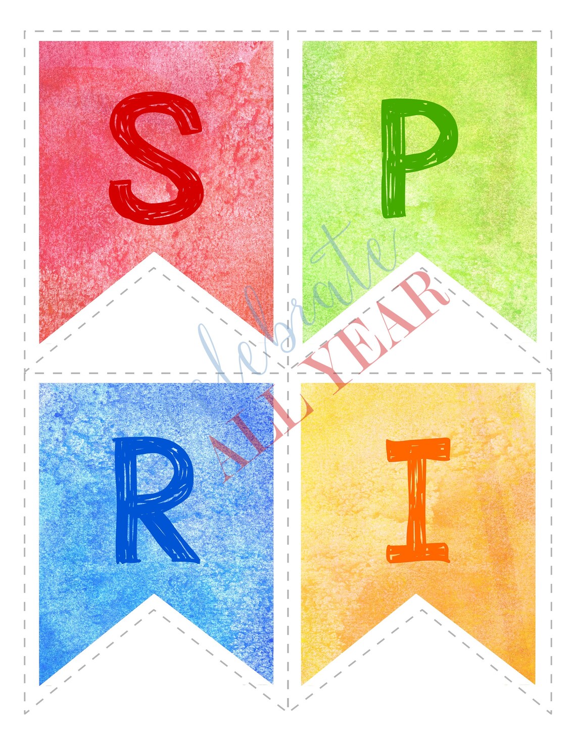 Spring Printable Banner | Etsy