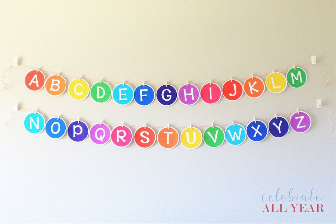 Printable Classroom Alphabet Banner - Etsy