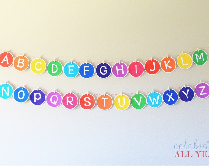 Printable Classroom Alphabet Banner - Etsy