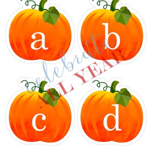 Printable Pumpkin Alphabet Set - Etsy