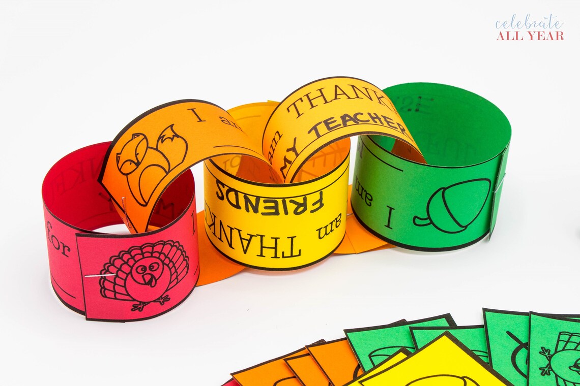 Thanksgiving Paper Chain - Etsy