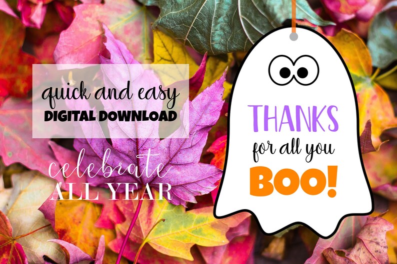 Thanks for All You Boo Halloween Gift Tags - Etsy