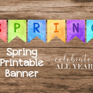 Spring Printable Banner - Etsy